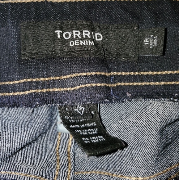 torrid | Jeans | Torrid Dark Denim Lean Jeans Elastic Waist Jeans ...